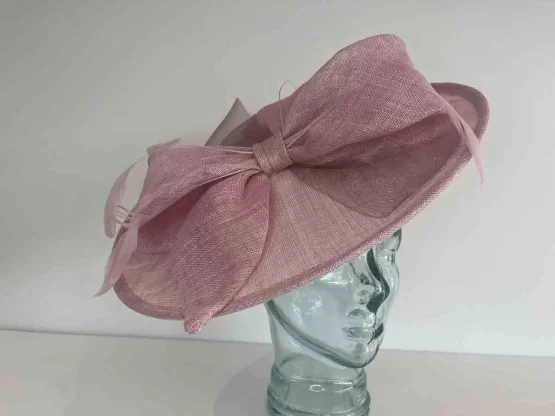 Large sinamay hatinator in rose pink - Love Fascinators